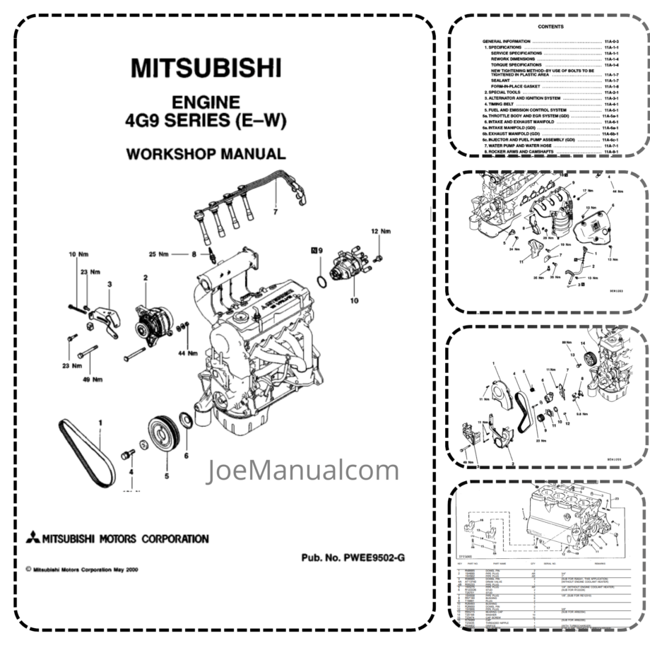 Mitsubishi 4G93-SOHC Engine Workshop Manual