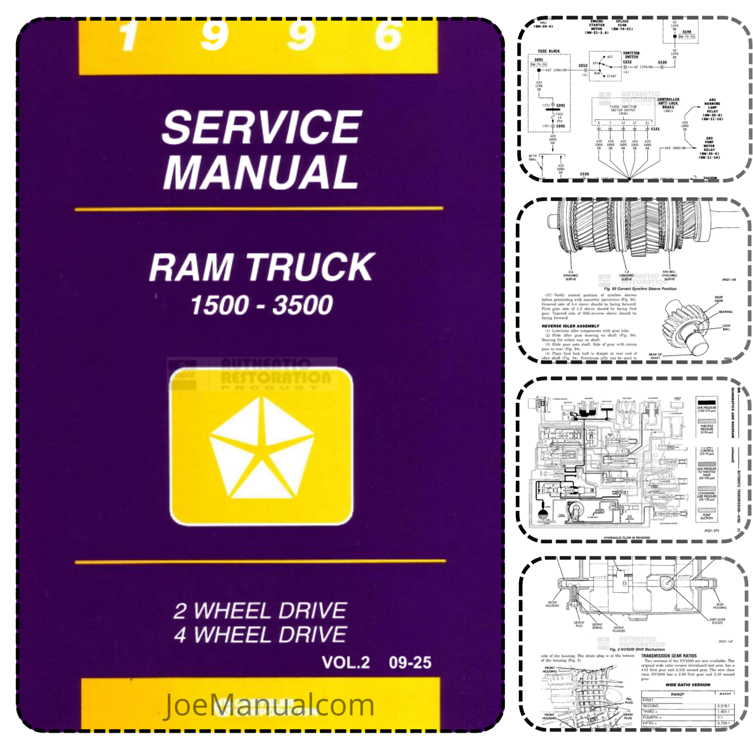 DODGE RAM 1500-3500 1996 Service Manual