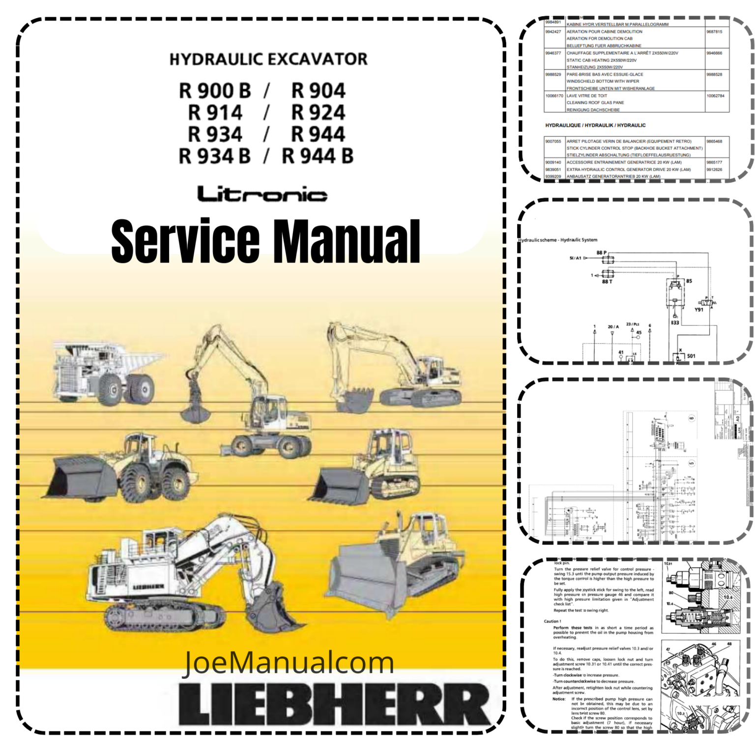 Liebherr R900 Series Excavator Service Manual