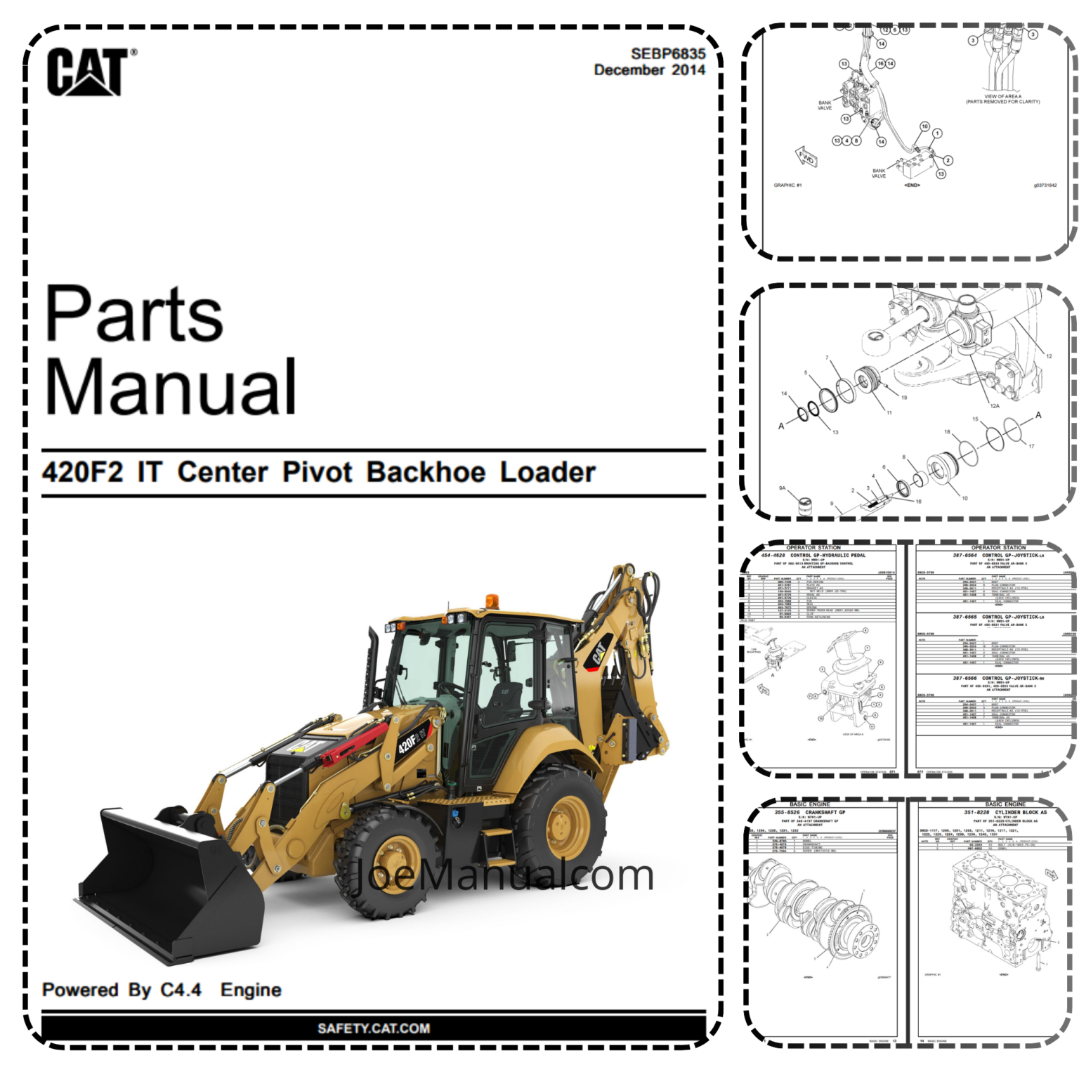 CAT 420F2 IT Backhoe Loader Parts Catalog Manual