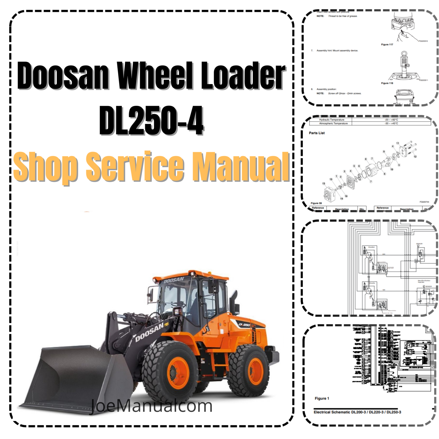 Doosan DL250-4 Wheel Loader Shop Service Manual