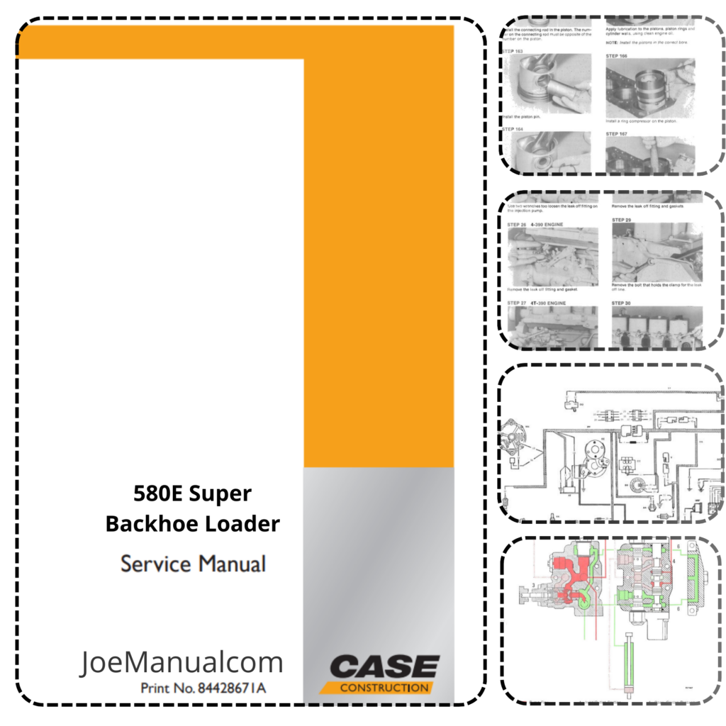 CASE 580E SUPER Backhoe Loader Service Manual