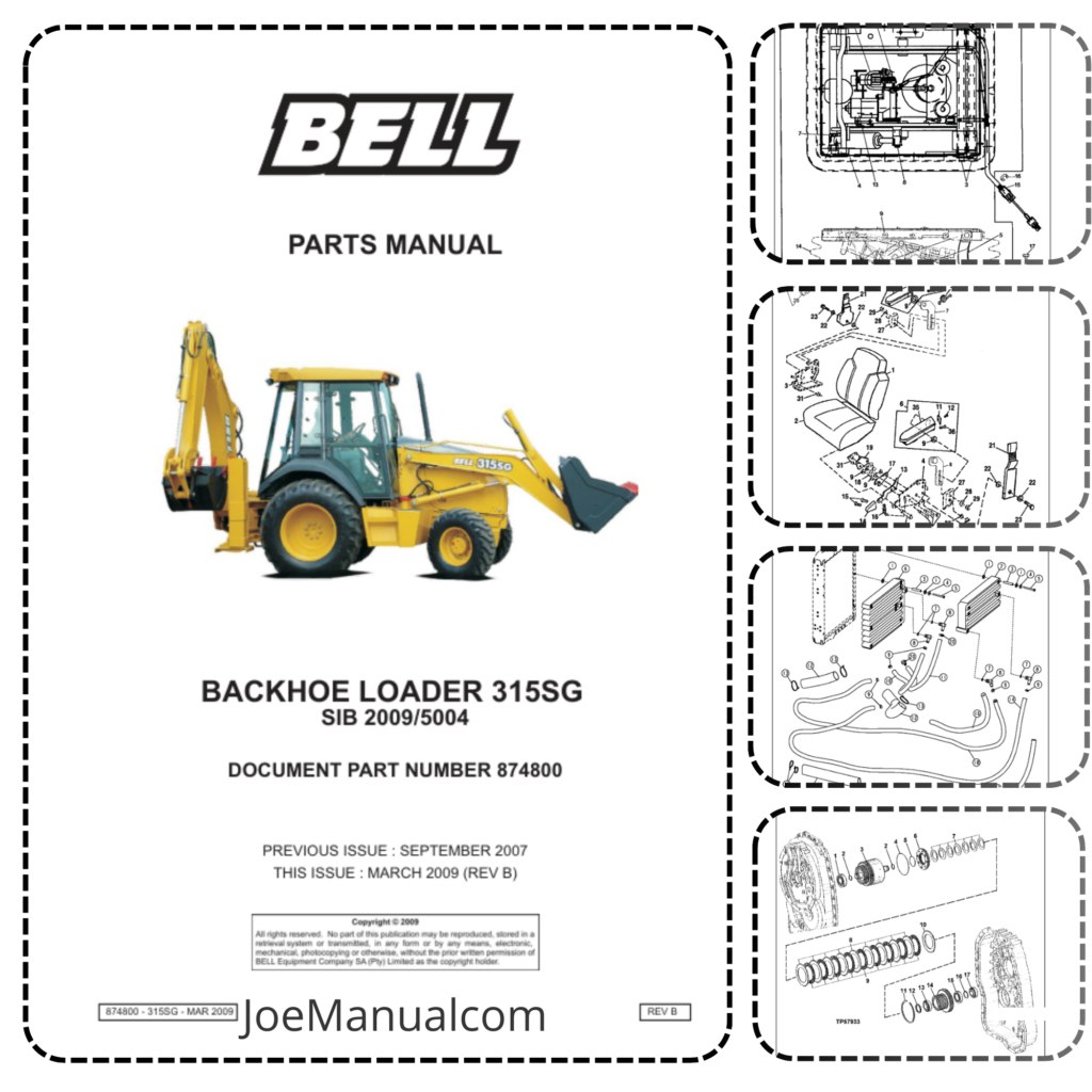 BELL 315SG Backhoe Loader Parts Manual