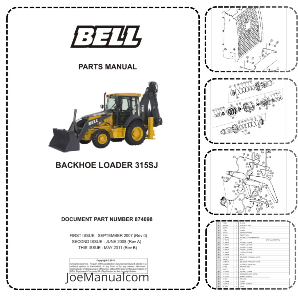 BELL 315SJ MKI Backhoe Loader Parts Manual