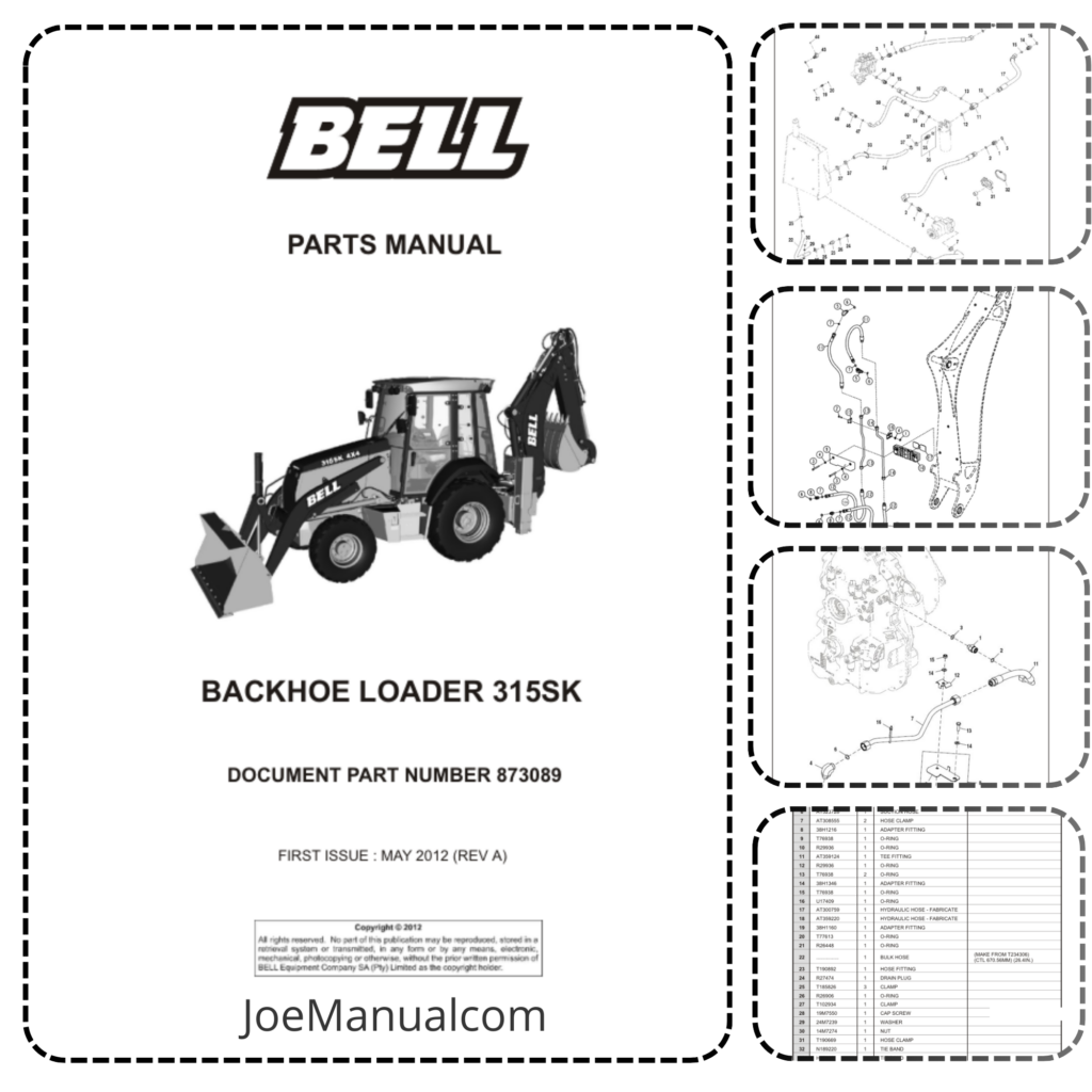 BELL 315SK Backhoe Loader Parts Manual
