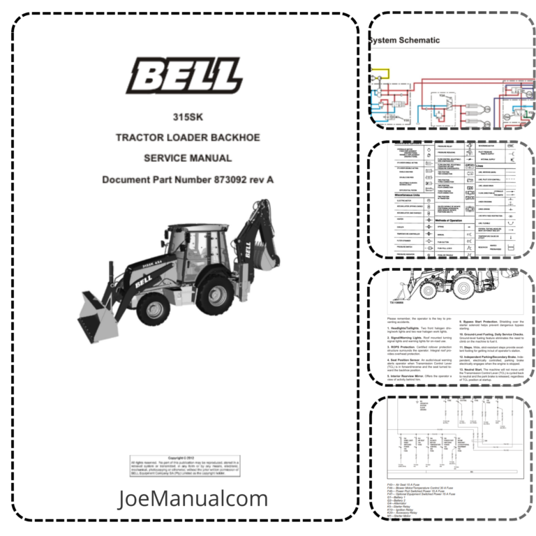 BELL 315SK Backhoe Loader Service Manual