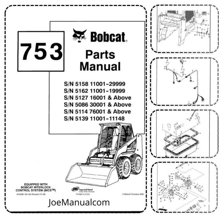 Bobcat 753 Skidsteer Parts Manual