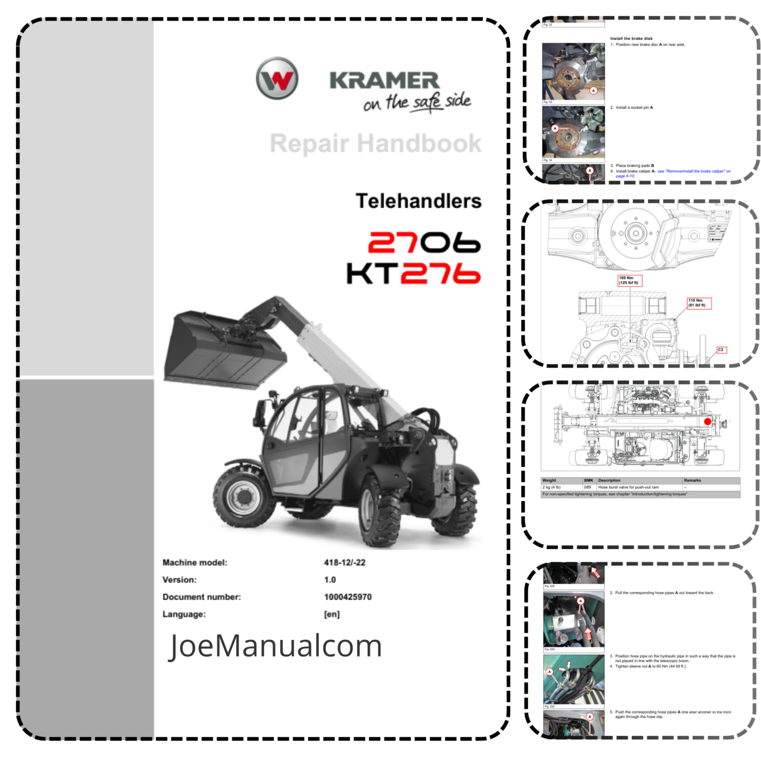 Kramer 2706 KT276 Telehandler Repair Manual