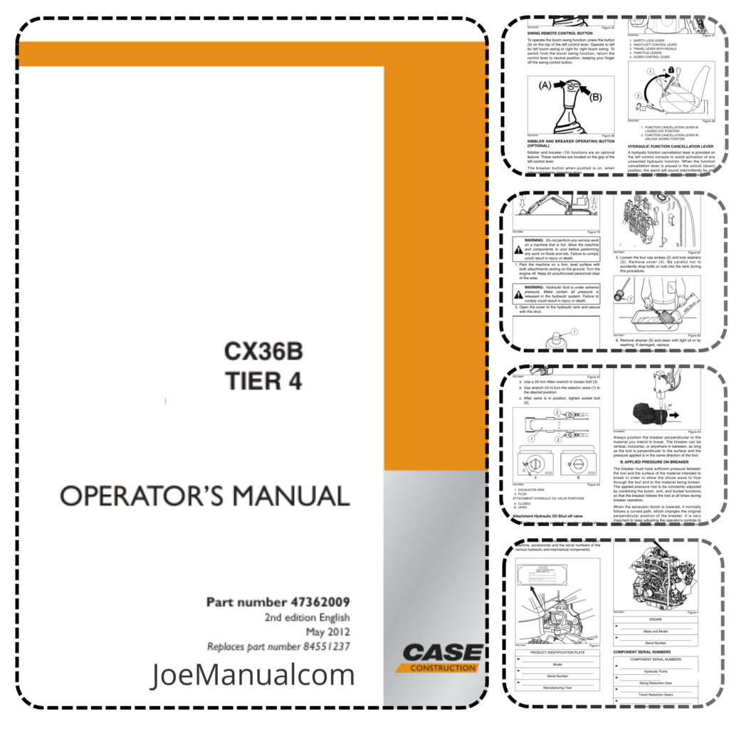 CASE CX36B Mini Excavator Operator’s Manual