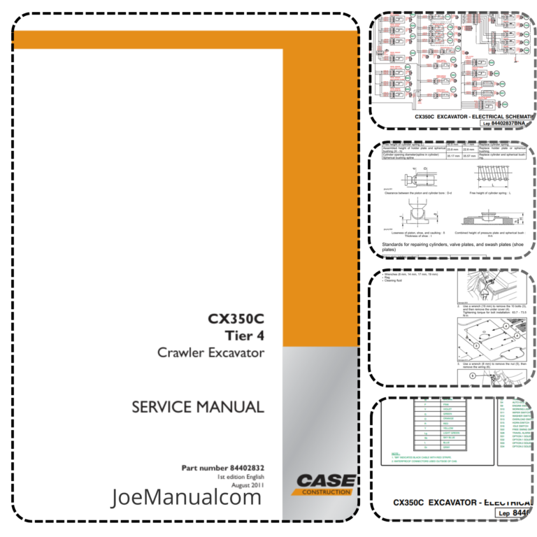 CASE CX350C Excavator Service Manual