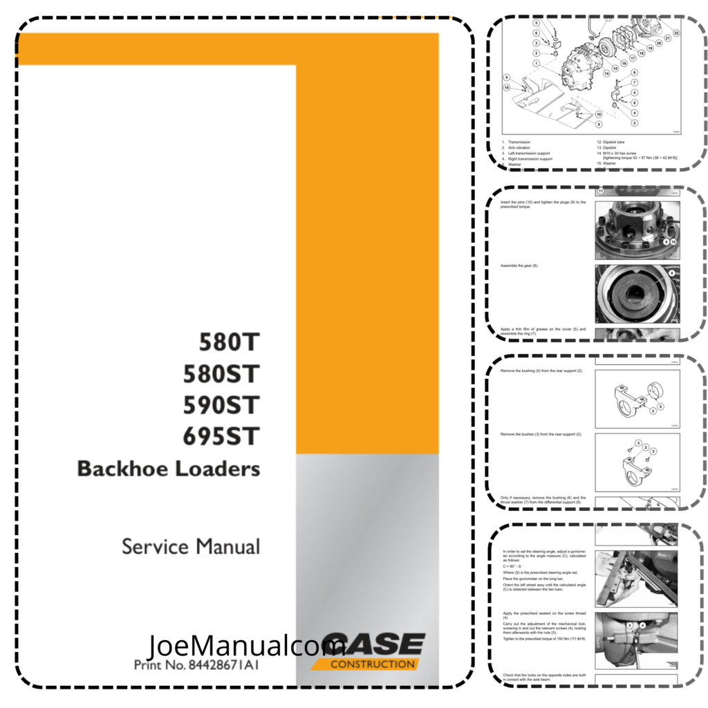 CASE 580T ST 590ST 695ST Backhoe Service Manual