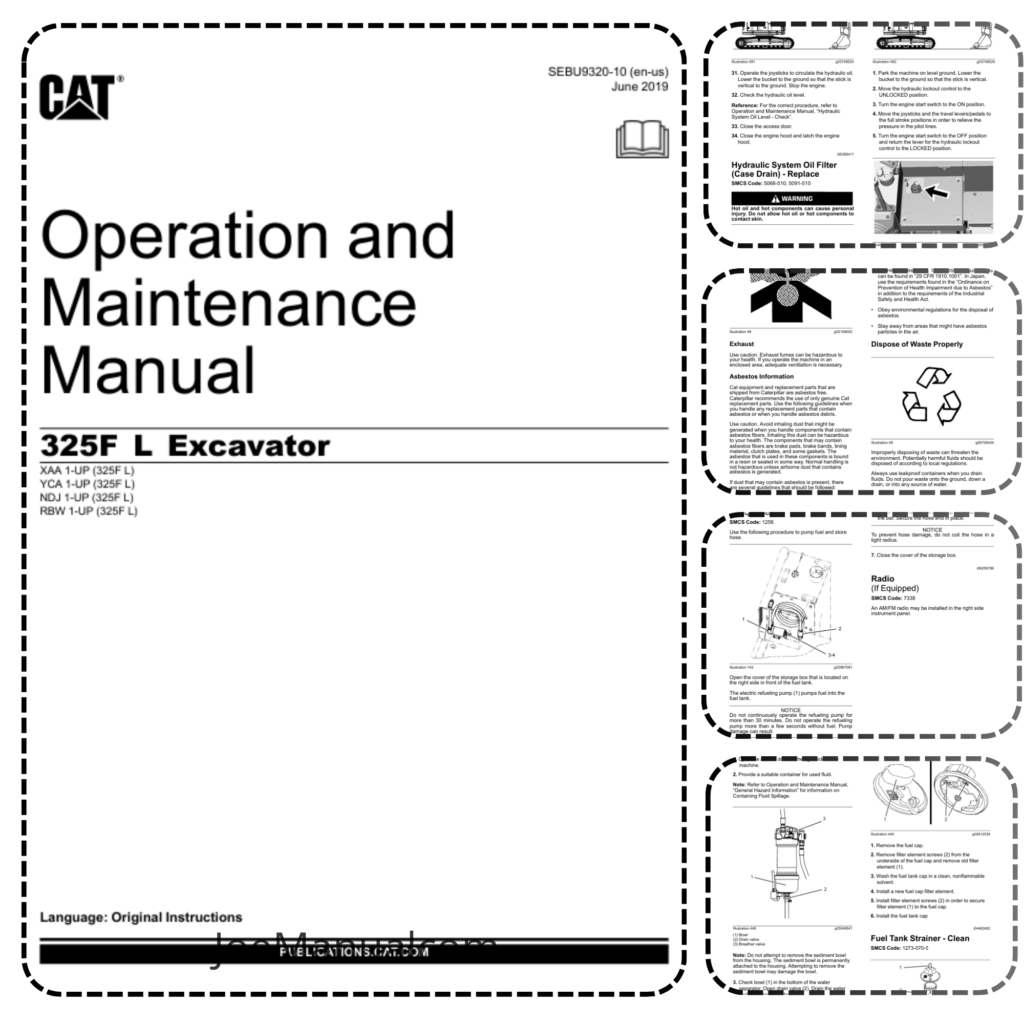 CAT 325F L Excavator Operation and Maintenance Manual