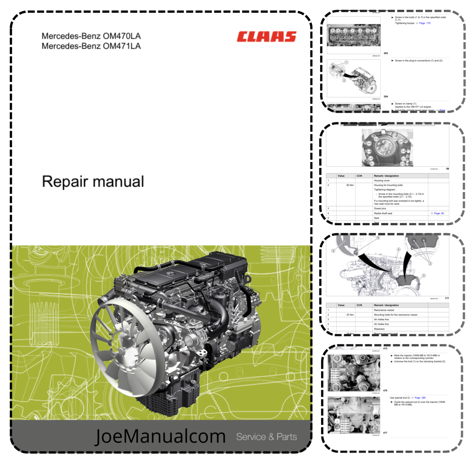 Mercedes OM 470 471 LA Engine Repair Manual