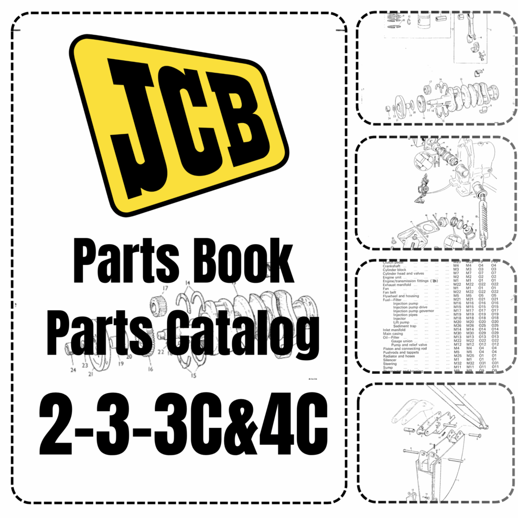 JCB 2 3 3C 4C Mk 1 Parts Catalog Manual
