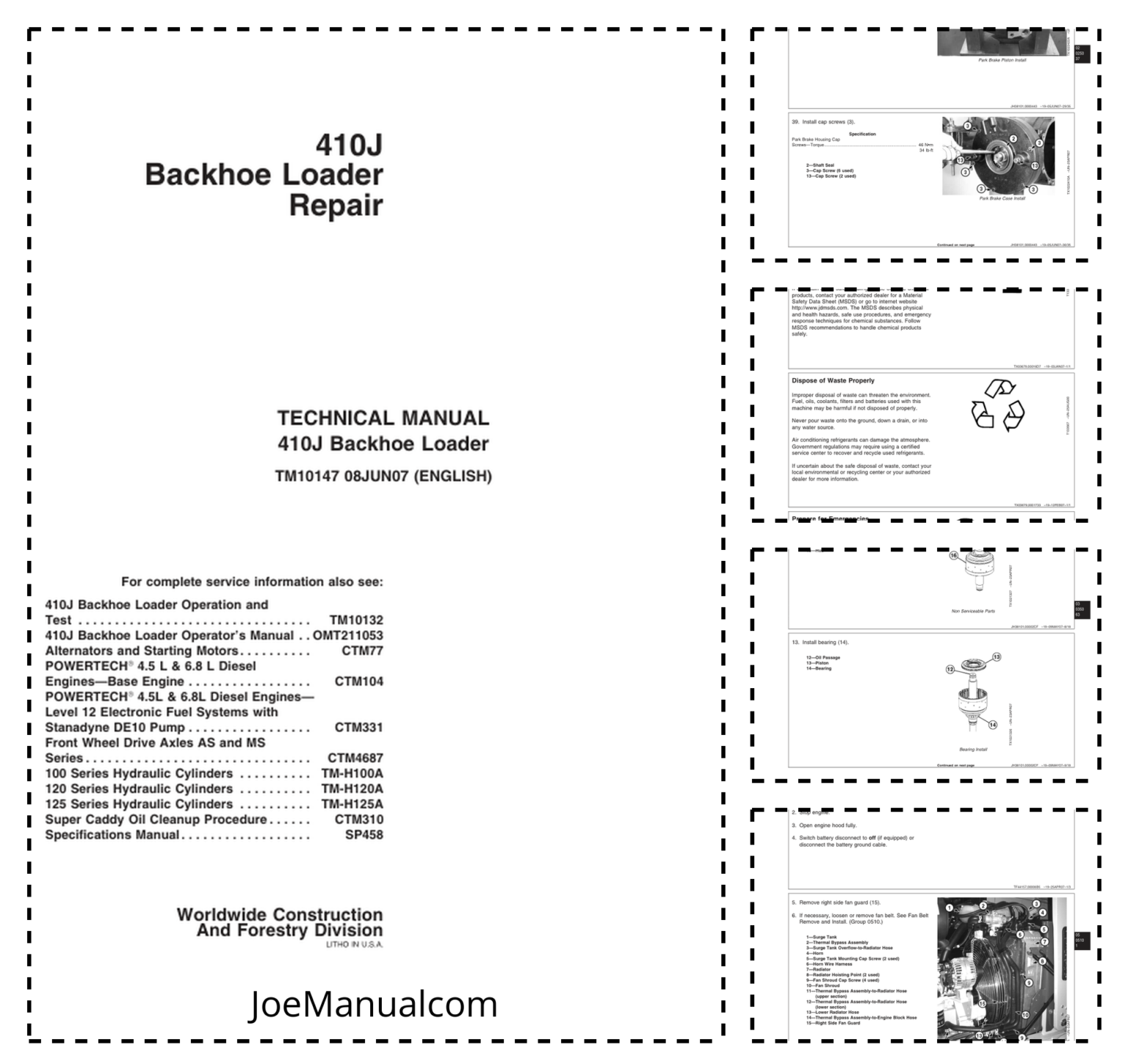 John Deere 410J Backhoe Loader Repair Manual