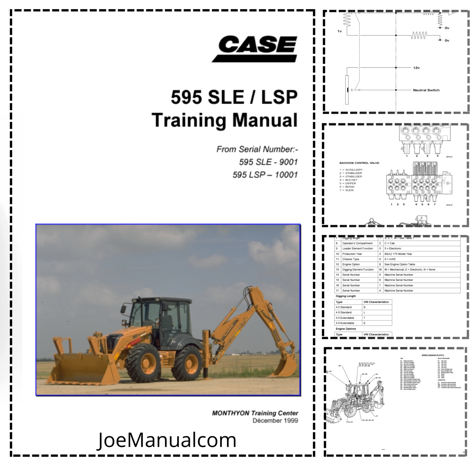 CASE 595 SLE LSP Backhoe Loader Training Manual