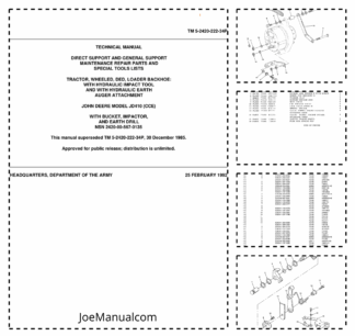 John Deere JD410 CCE US Army Version Technical Manual
