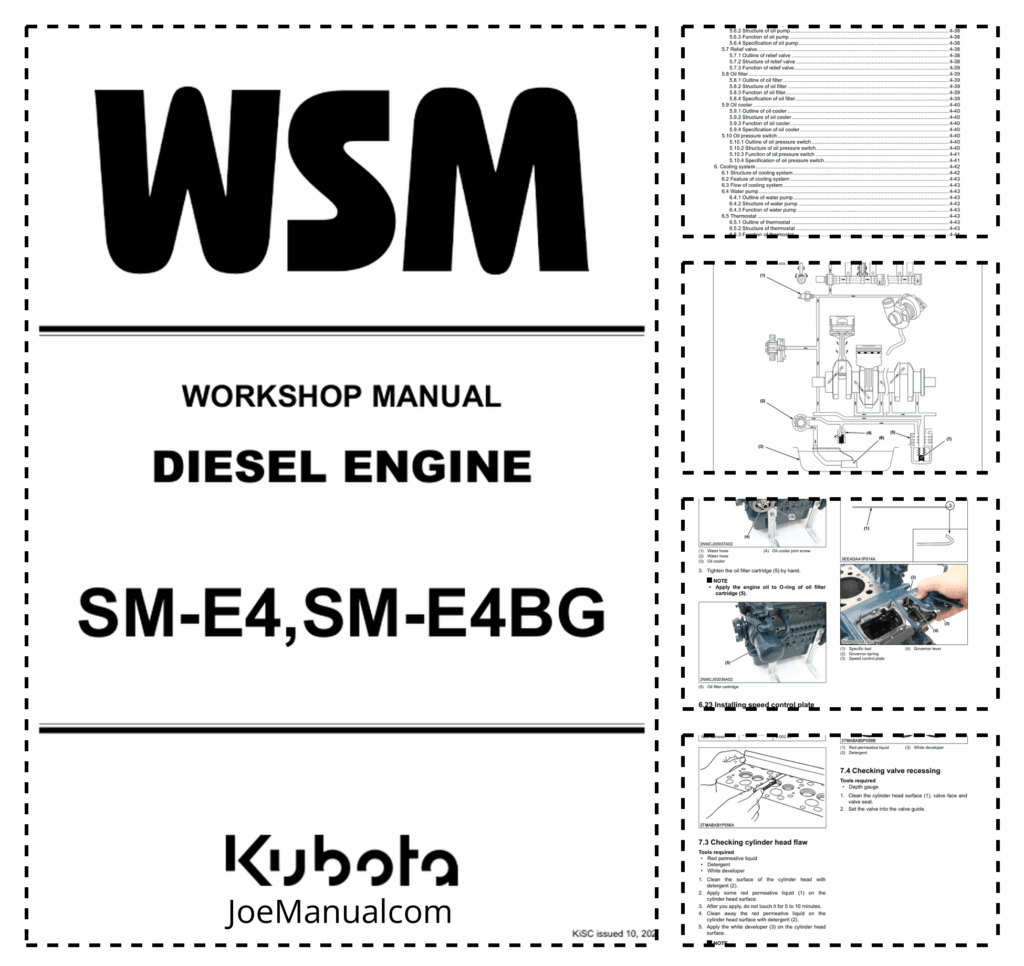 Kubota D902 E4 Engine Workshop Manual