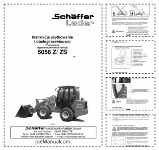 Schäffer 5058 Z ZS Wheel Loader Operator and Service Manual - JoeManual.com