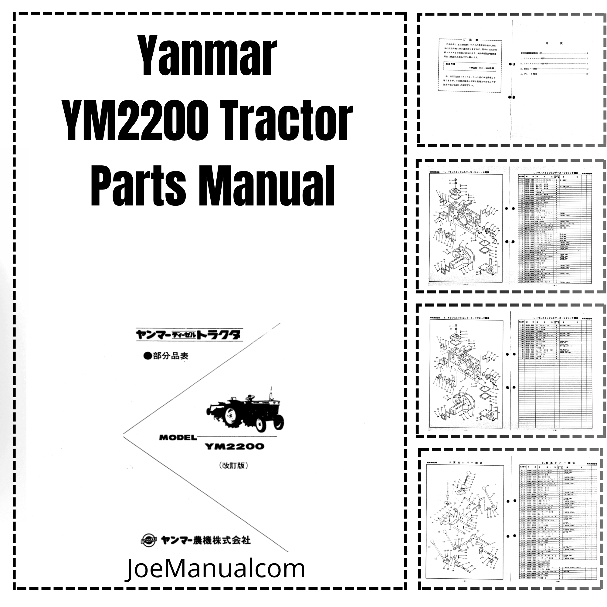 Yanmar YM2200 Tractors Parts Manual