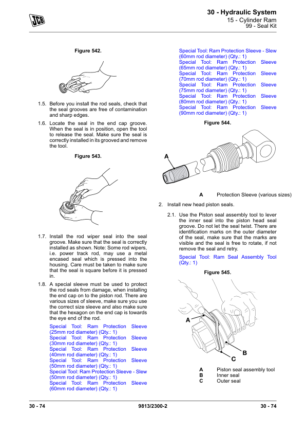 JCB 225 225T 260 260T 280 300 300T 320T 330 Skidsteer Service Manual 9813/2300-2 Printed Book ...