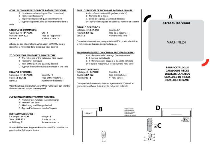 Manitou MT 625 H ST3B Easy Comfort Turbo Telehandlers Parts Catalog ...